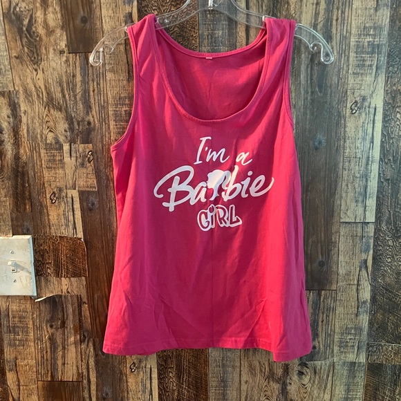 Shirts & Tops | Hot Pink Barbie Tank Size I Am A Barbie Girl Size Small ...